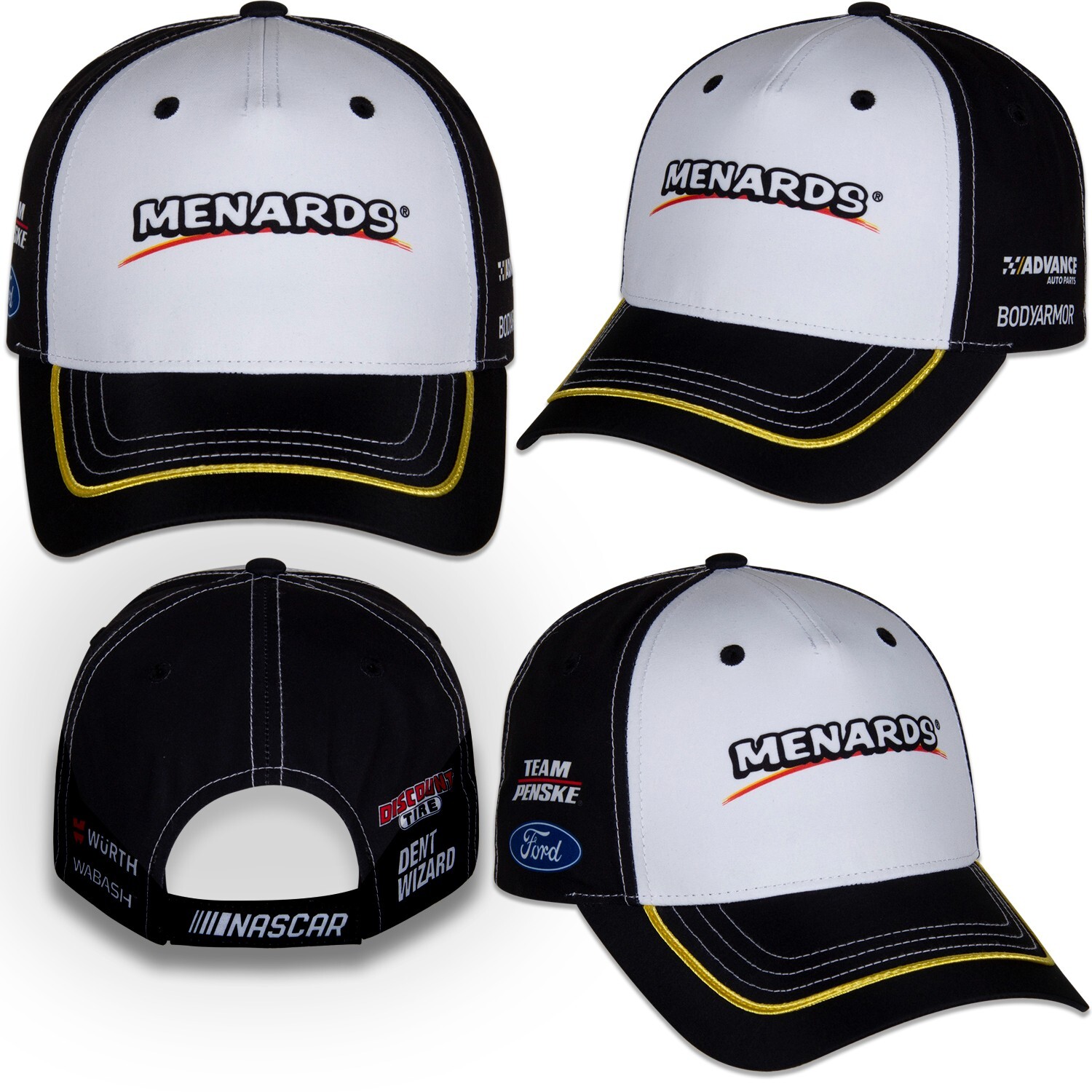 Ryan Blaney 2024 Checkered Flag Sports #12 Menards Uniform Hat | eBay