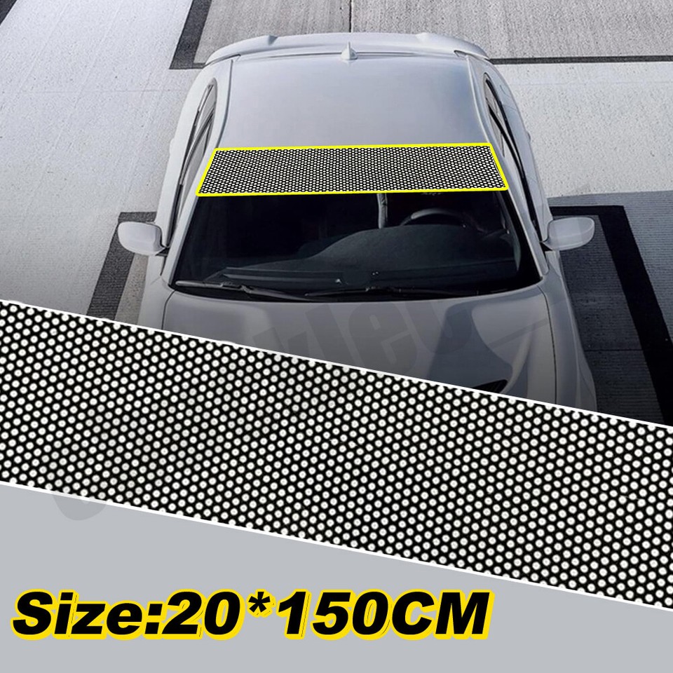 Mesh Car Front Windshield Sunshade Sticker Visor Strip Vinyl Decal ...