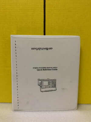 HP 5958-7050 8560A/8561B/8563A Spectrum Analyzer Quick Reference Guide ...