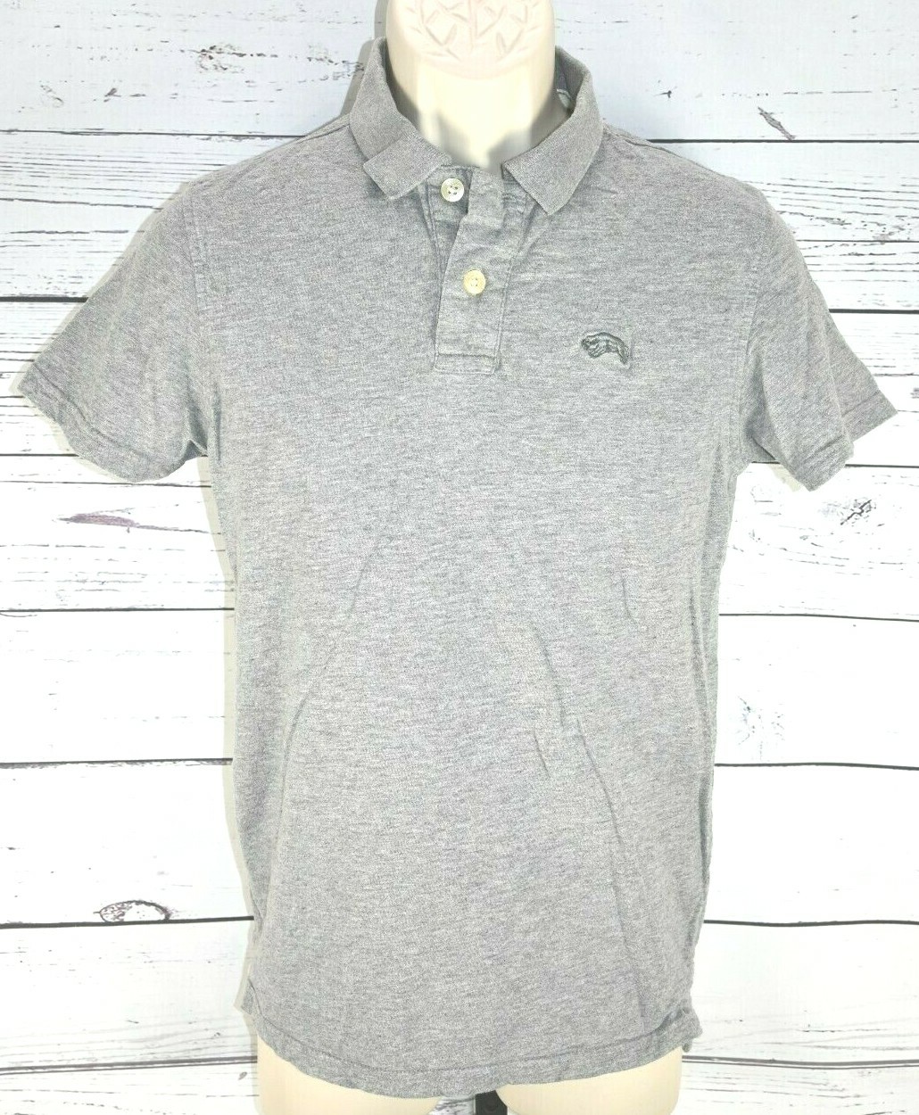 American Rag polo gray slim fit size small 100% cotton | eBay