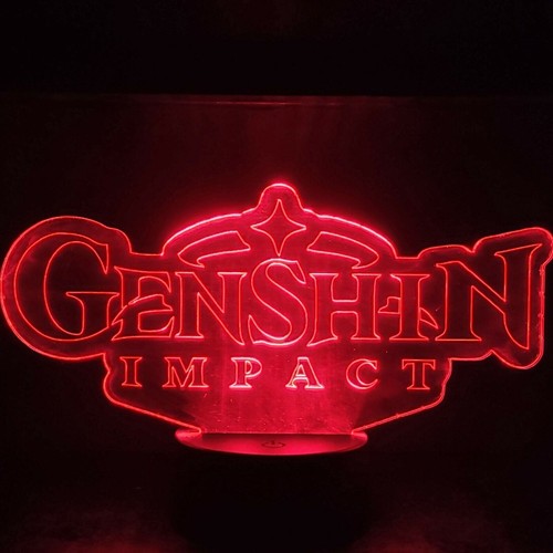 RGB Led Lamp 7 Multicolor Elements Gift Decoration Genshin Impact Game ...