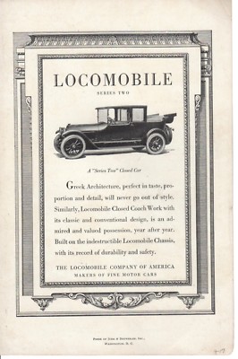 Vintage print auto car ad Locomobile Series Two closed car 1917 ad | eBay