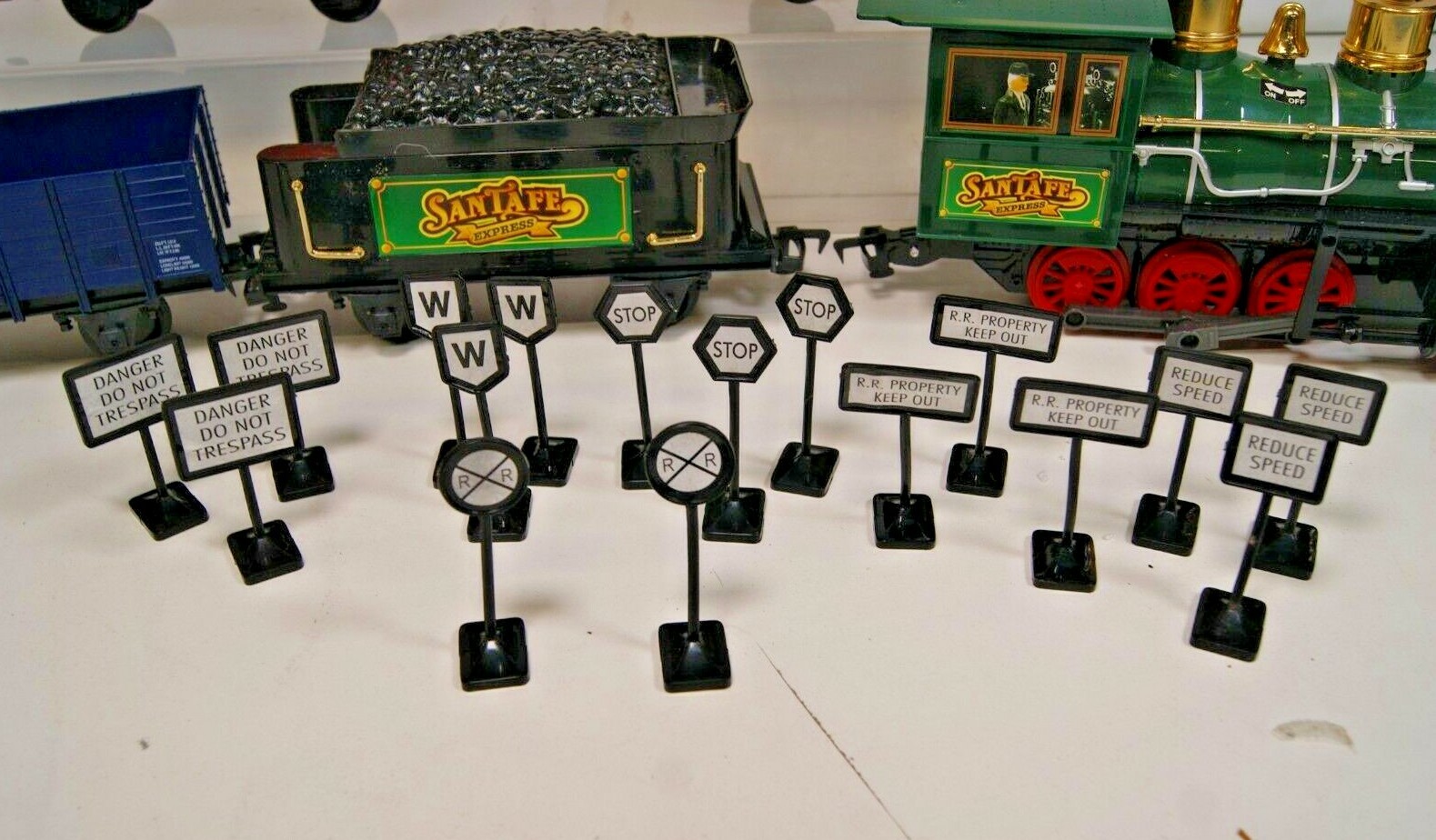 Eztec G Gauge Santa Fe Express Train & Sign Set Only * Read Description ...