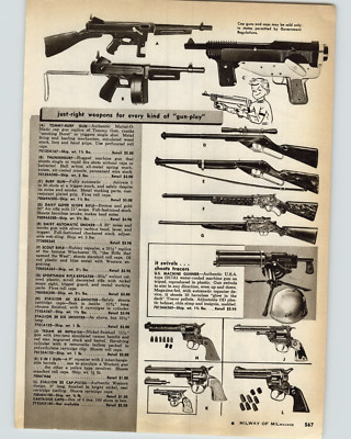 1958 PAPER AD Toy Tommy Burp Gun Mattel-O-Matic Hubley Scout Rifle ...