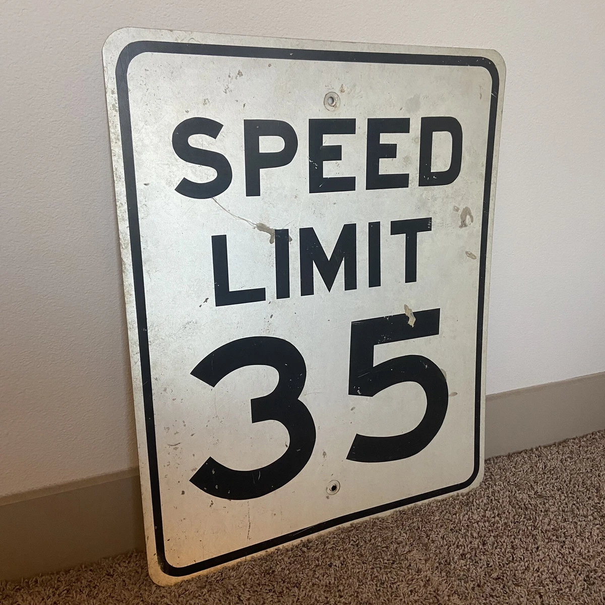 Speed Limit 35 Road Sign