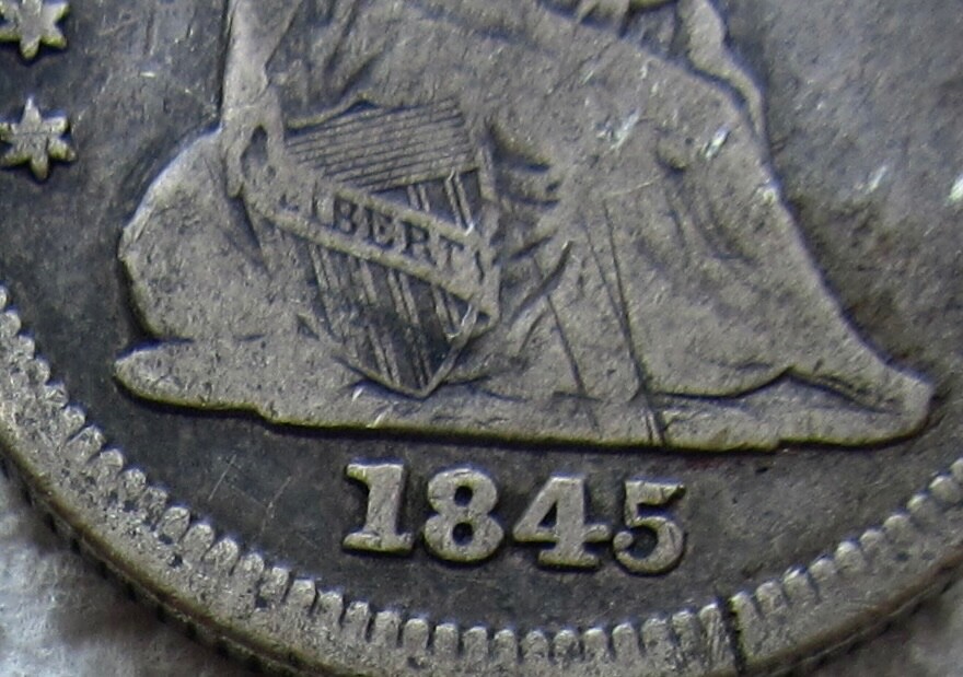 1845 Seated Liberty Silver Quarter Early Rare Key Date P Mint Fine / VF ...