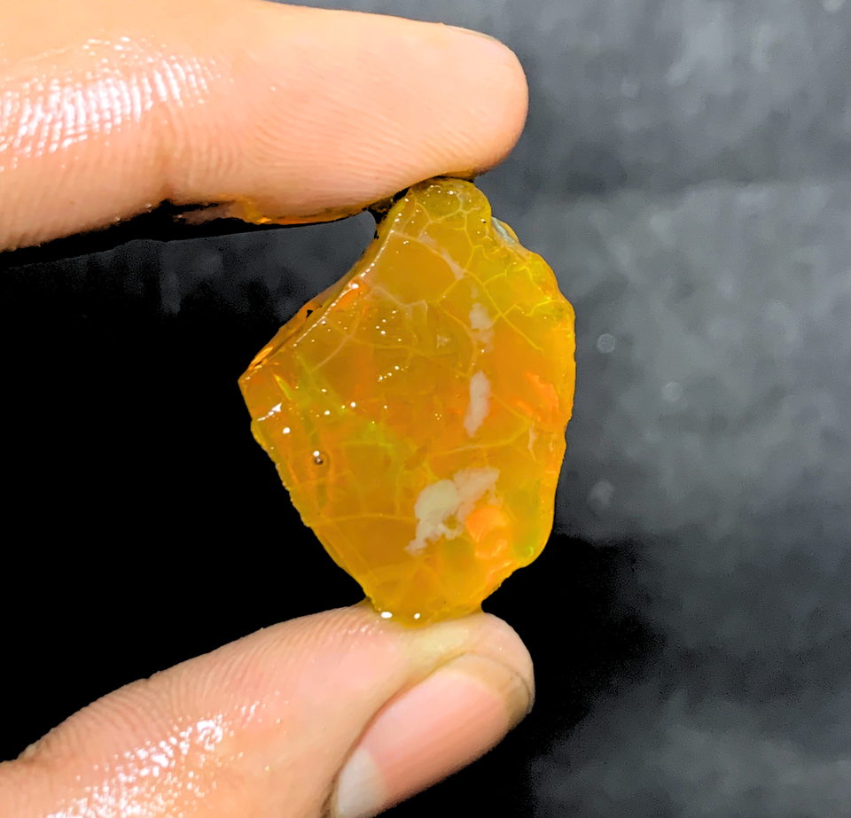 40 Ct 29x21x16 MM Natural Yellow Red Green Blue Color Opal Oil Raw ...