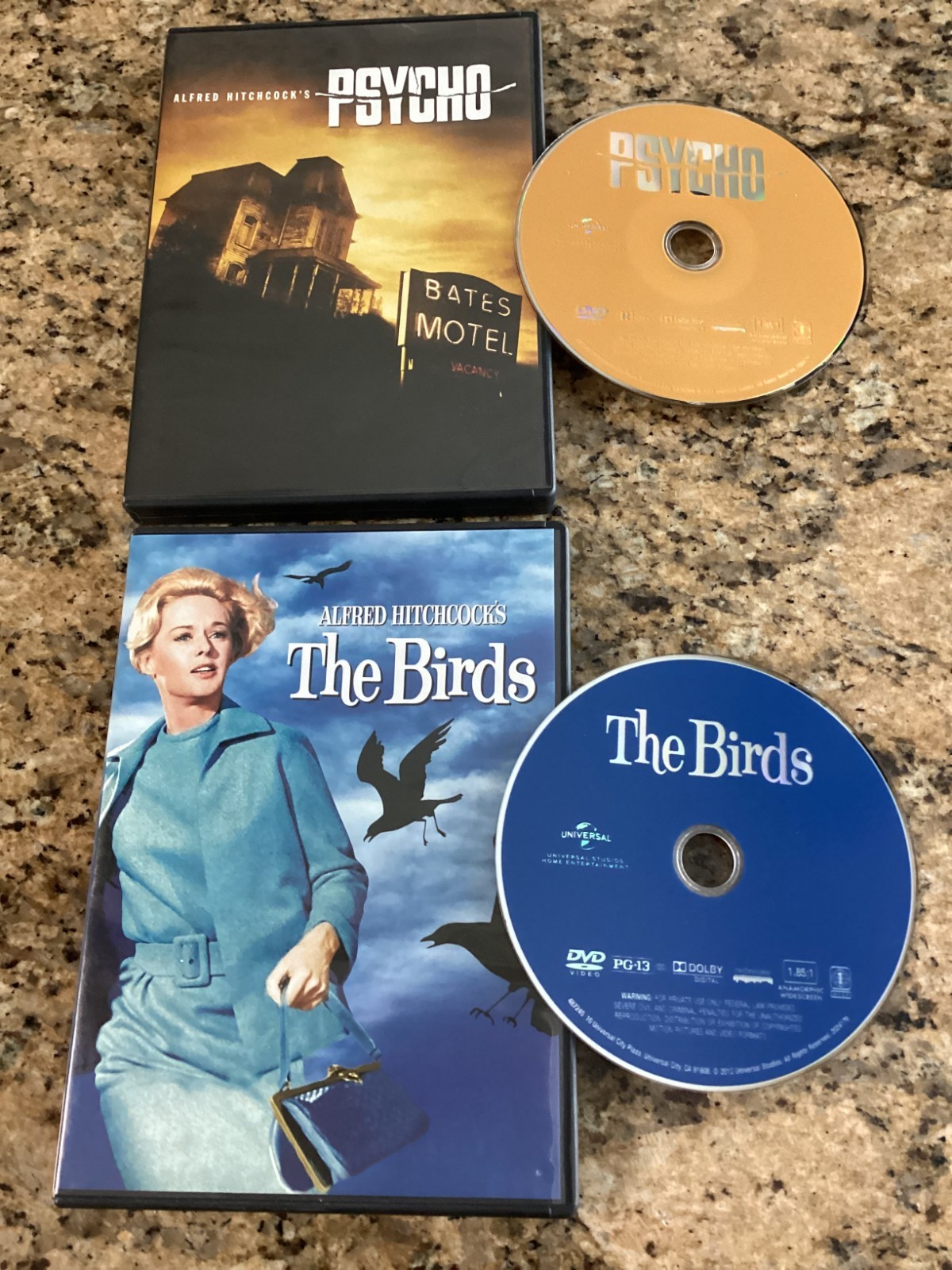 The Birds + Psycho (2 DVD Set) Like New, Free Shipping. Alfred ...