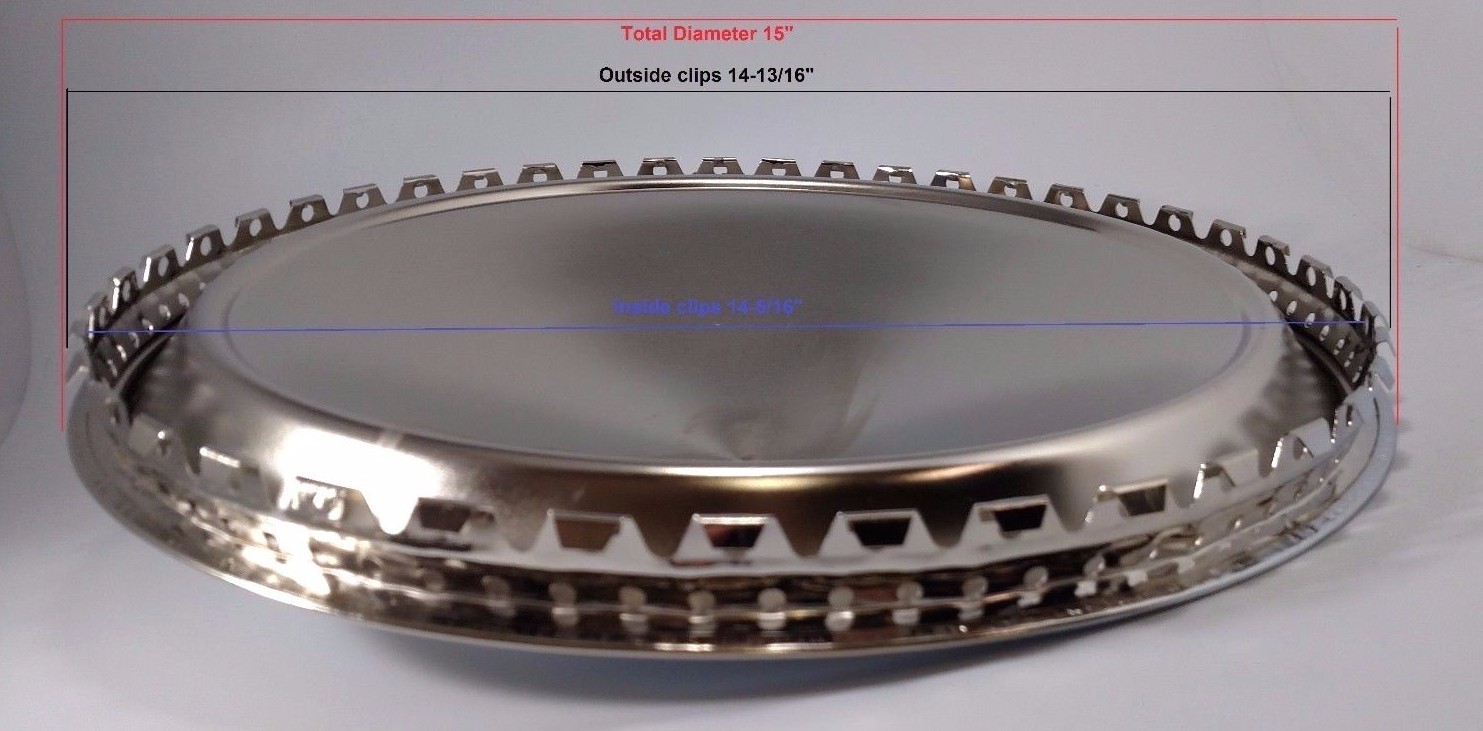 (Set/4) 1957 Plymouth 15" Chrome Hubcaps - Custom Hot Rod Bullet | eBay