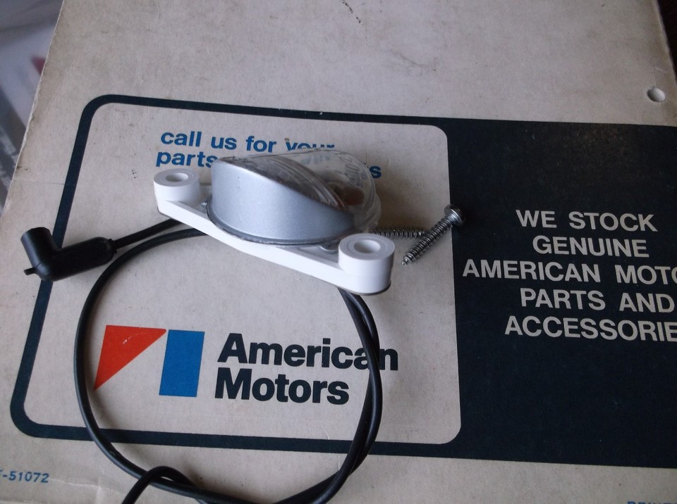 AMC AMX Javelin Gremlin Hornet Rebel NEW REAR LICENSE PLATE LIGHT NOS ...