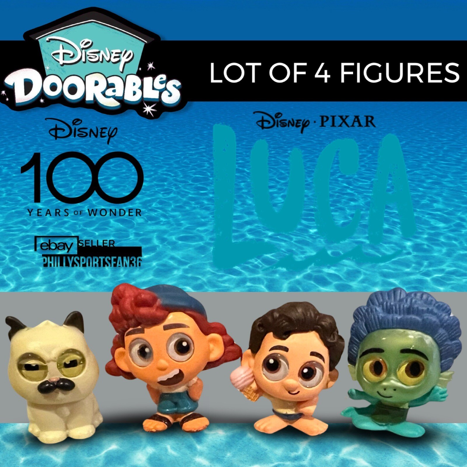 Disney Doorables - Series 9 LUCA LOT OF 4 Figures Sea Monster ...