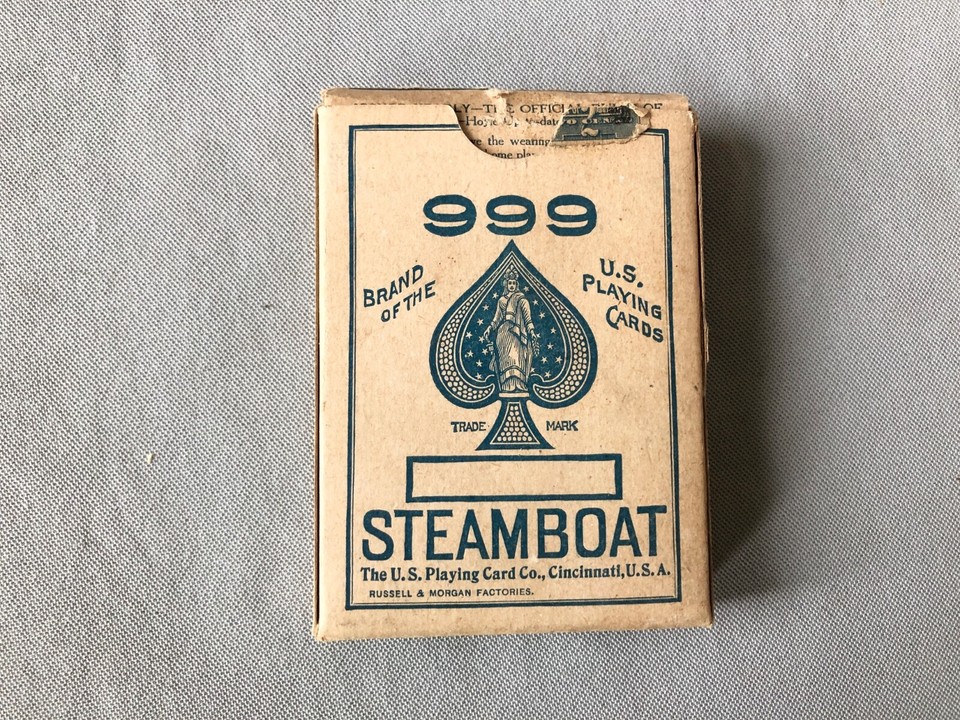VINTAGE STEAMBOAT 999 PLAYING CARD FULL DECK WITH JOKER RUSSELL ...