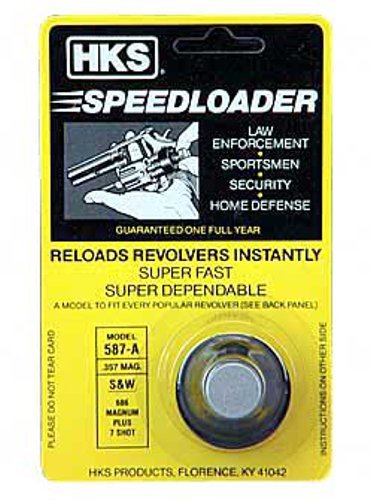 HKS 7-shot Speedloader 357 Magnum Fits S&W 686 Mag, Taurus 617 627 587 ...