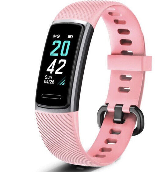 Fitness Tracker Watch LetsCom LetsFit ID152 Pink Purple Sleep Monitor ...