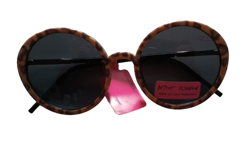 Betsey Johnson Oversized Round Tortoise Shell Print Sunglasses NWT | eBay