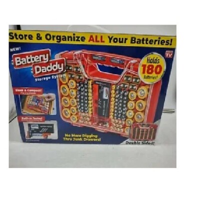 180 Battery Daddy Storage System Caddy Organizer with Case and Tester ...