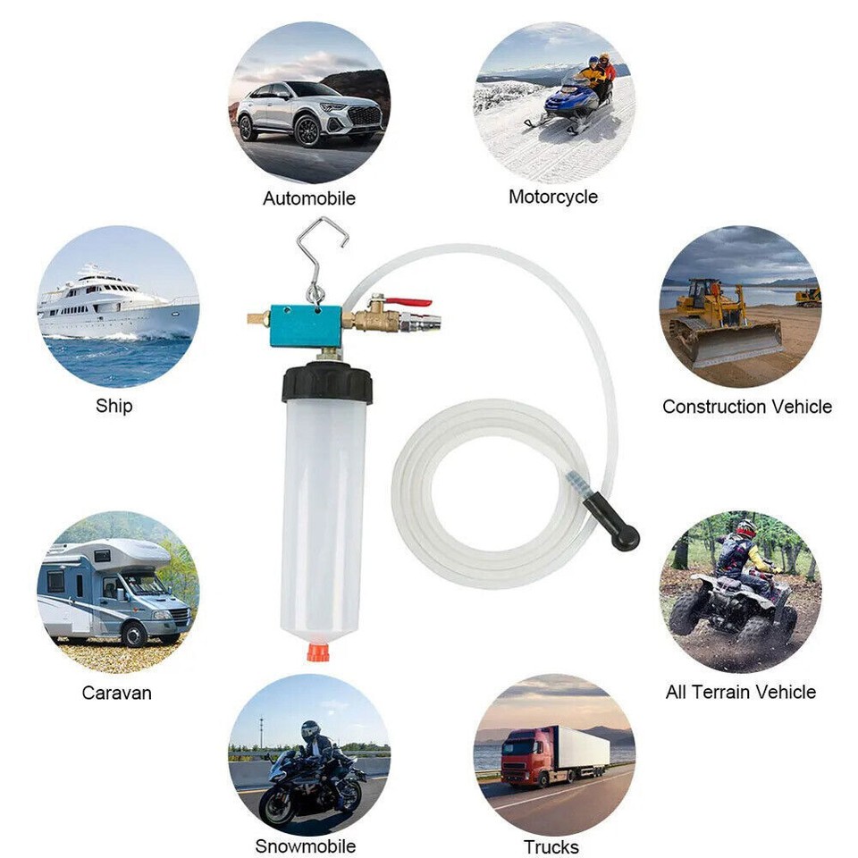 Vacuum Bleeder Bleeding Tool Kit to Change Brake Clutch Oil Power ...