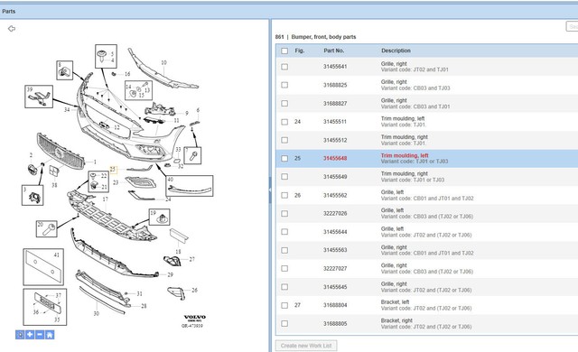 Genuine Volvo Trim Molding 31455648 for sale online | eBay