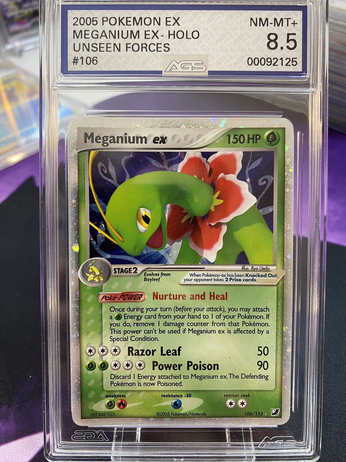 Pokémon TCG Meganium ex EX Unseen Forces 106/115 Holo Holo Rare EX for ...