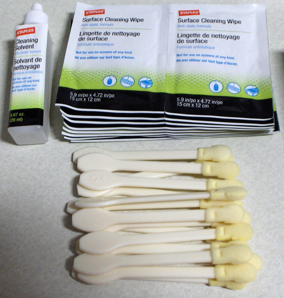Mouse & Keyboard Cleaning Kit (Staples #18247) 16 wipes 16 Swabs ...