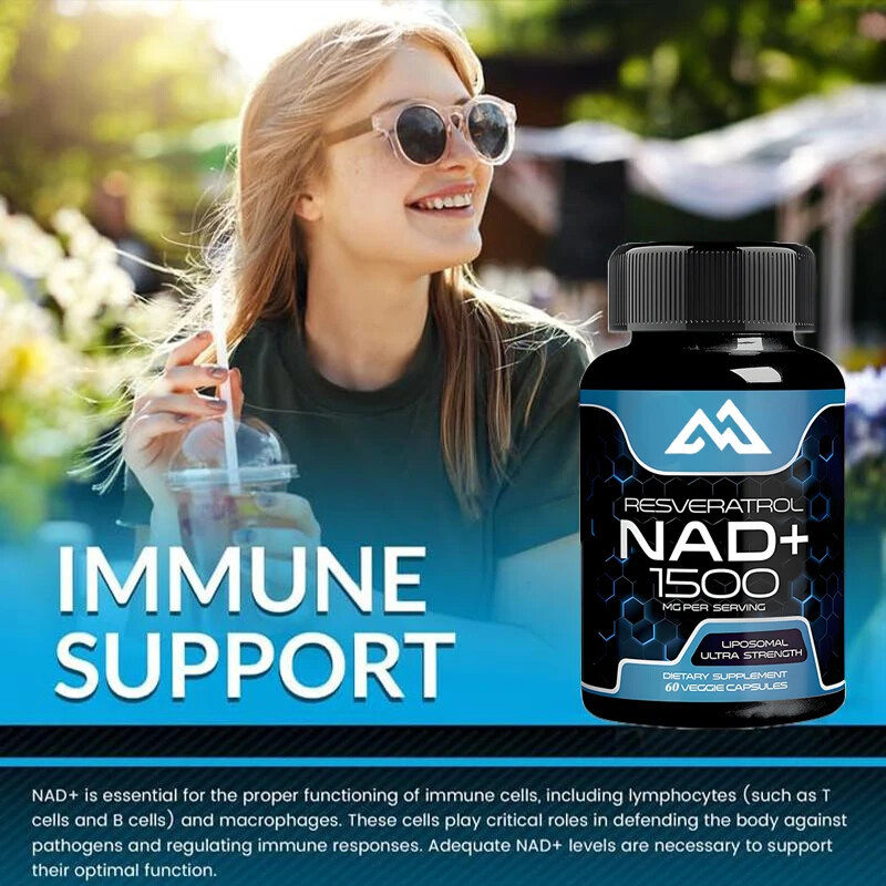 NAD supplement, 1500mg resveratrol containing supplement, 60 capsules ...