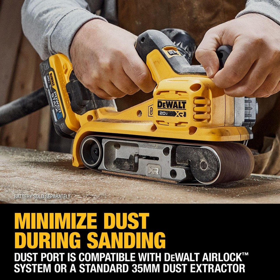 DEWALT 20V MAX* Belt Sander, Cordless, Brushless, Tool Only (DCW220B ...