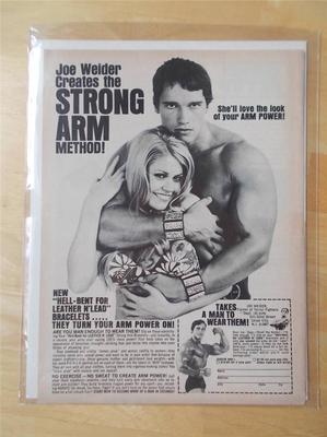 ARNOLD SCHWARZENEGGER bodybuilding muscle STRONG ARM advertisement ...
