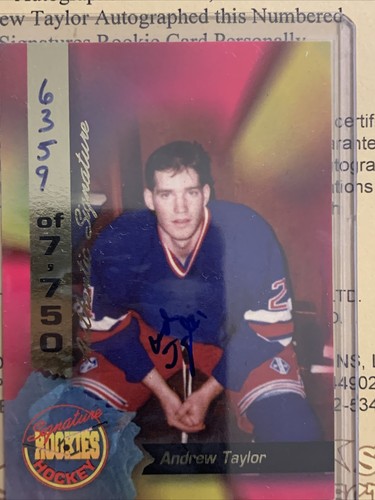 Andrew Taylor #65 signed autograph auto 1994 Signature Rookies Hockey ...