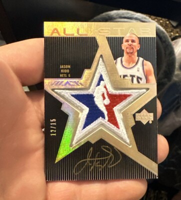 Jason Kidd Logoman Auto 2008 UD black GOLD Ink ON CARD LOGOMAN | eBay