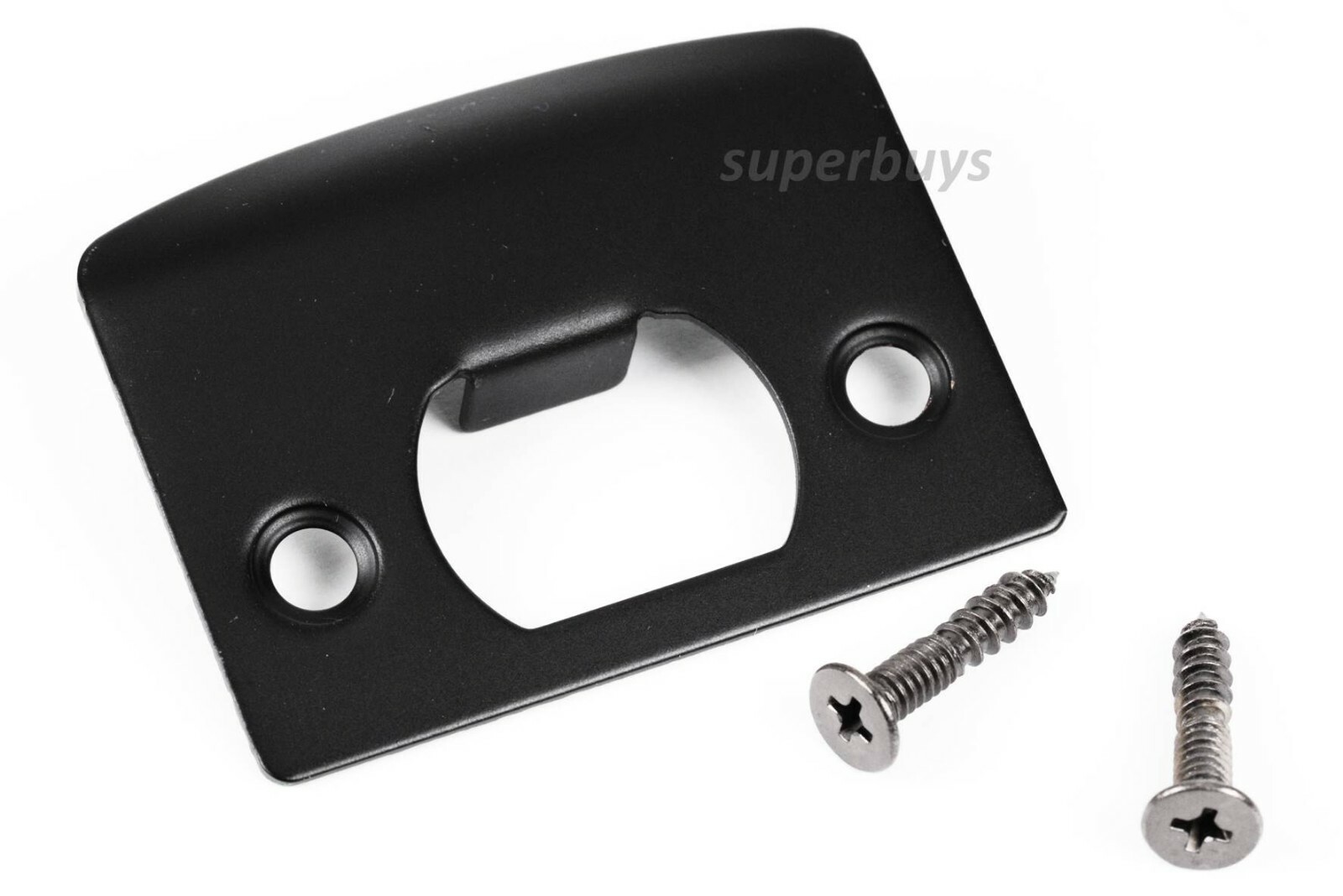 Black Door Lock Latch Striker Strike Striking Plate Pad Bolt Jamb D Set ...