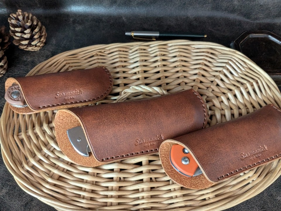 Folder Knife handmade sheath, Handmade knife case, Edc Pouch, Leather ...
