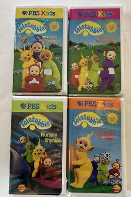 Teletubbies Vol 1-4 Favorite Thing Dance Nursery Rhymes Clamshell VHS ...