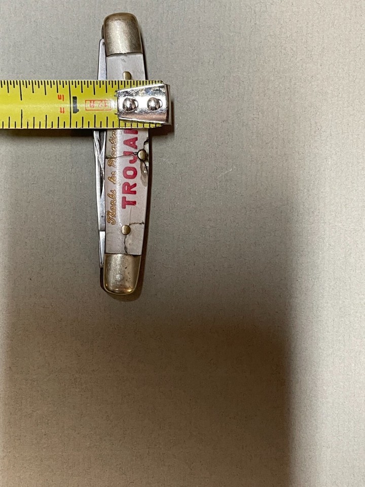 Vintage Pocket Knife Trojan Seeds "Thank For Planting" Worn and missing ...