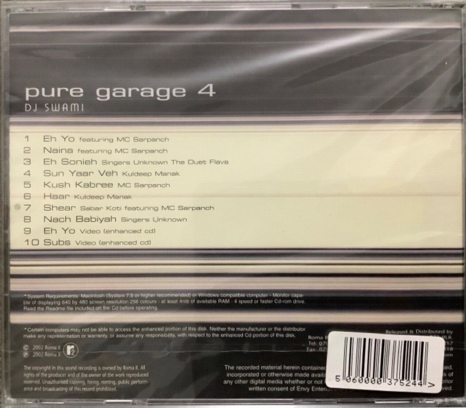 Pure Garage 4 By DJ Swami - Bhangra CD | eBay UK