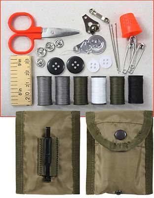 Military Style Sewing Kit Olive Drab G.I. Lightweight Sew Kits w ...