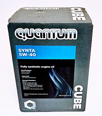 Quantum Synta 5W-40 Engine Oil Cube for VW Audi Seat Skoda 5 LITRE 5L ...
