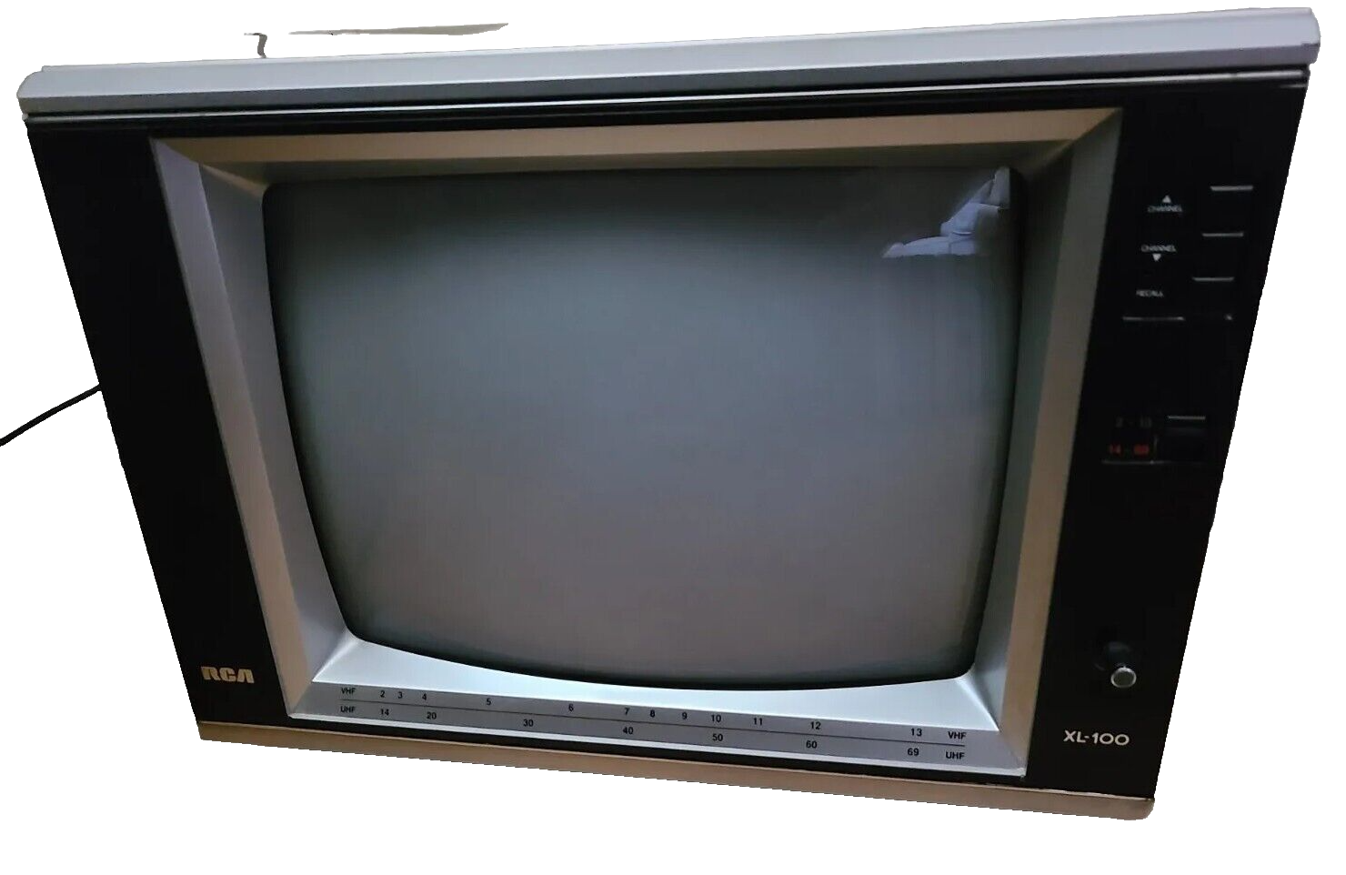 Vtg 1985 Retro 13" wood grain RCA XL-100 ELR336H CRT Push Button TV ...