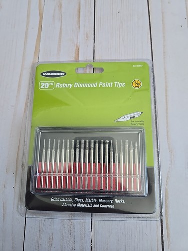 Rotary Diamond Point Tips 1/8" 20pc Shank Glass Marble Masonry Rock NOS ...