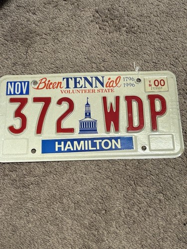 Vintage Y2K Bicentennial Tennessee License Plate Tag Hamilton County | eBay