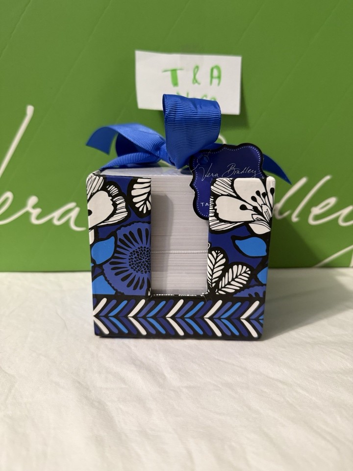 Vera Bradley Blue Bayou Take Note Cube NWT Retired Pattern | eBay