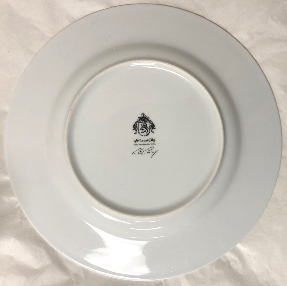 PALM BEACH POLO CROQUET CLUB 2000 CE COREY PORCELAIN DINNER PLATE 10 5/ ...