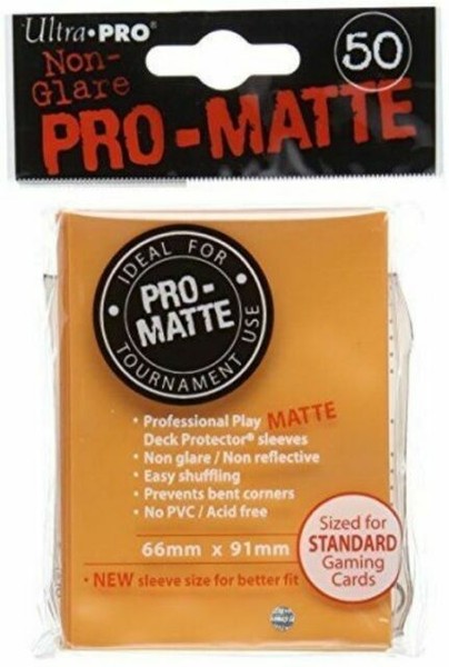 Ultra Pro 50ct Pro-matte Orange Standard Deck Protectors for sale ...
