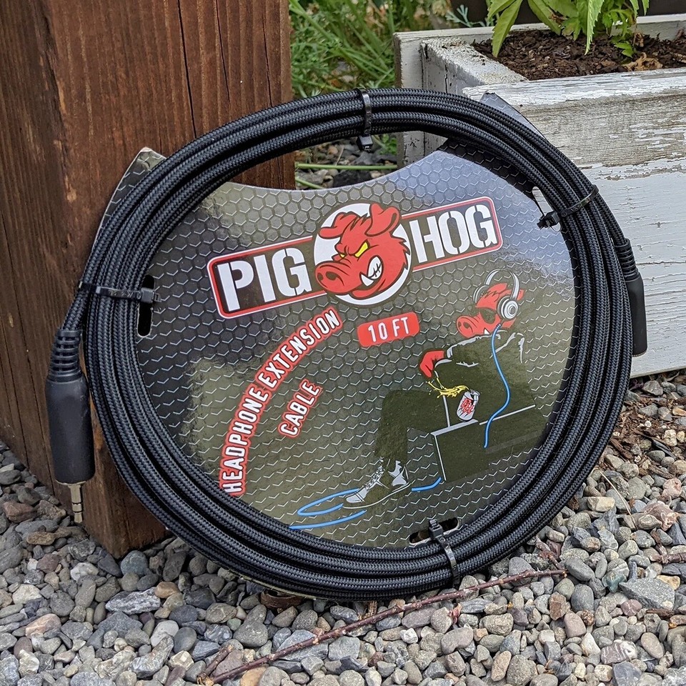 Pig Hog 10ft Headphone Extension Cable, 3.5mm, Black | eBay