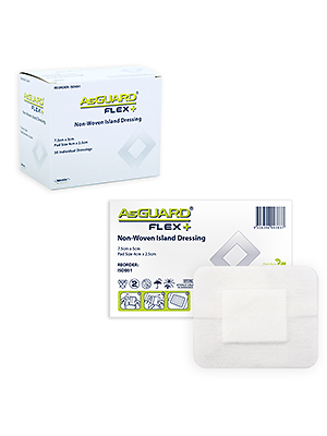 AsGUARD Flex + Non-Woven Sterile Island Dressing 7.5x5cm - Box/50 ...