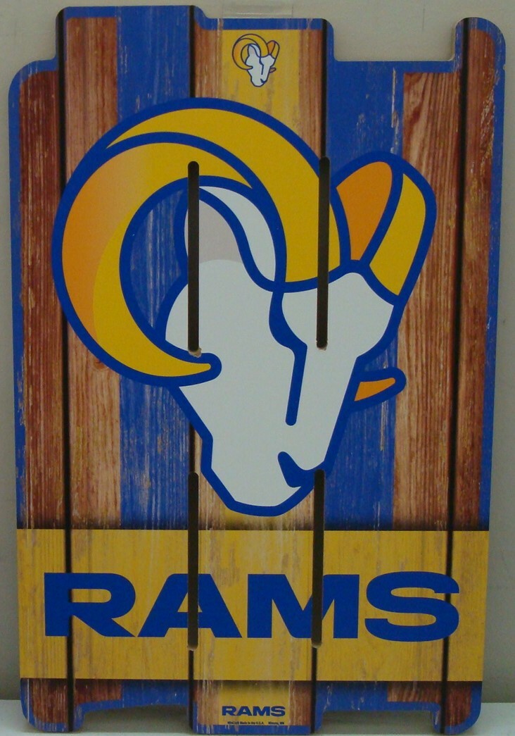LOS ANGELES RAMS FENCE WOOD SIGN 11"X17'' NEW WINCRAFT 👀 | eBay