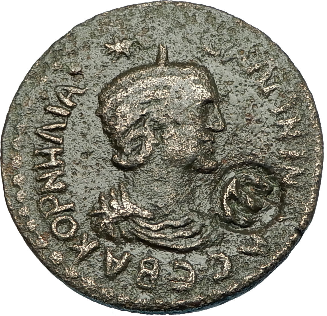 SALONINA 253AD Side Pamphylia Authentic Ancient Roman Coin w ...