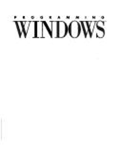 Programming Windows Paperback Charles Petzold 9781556152641| eBay