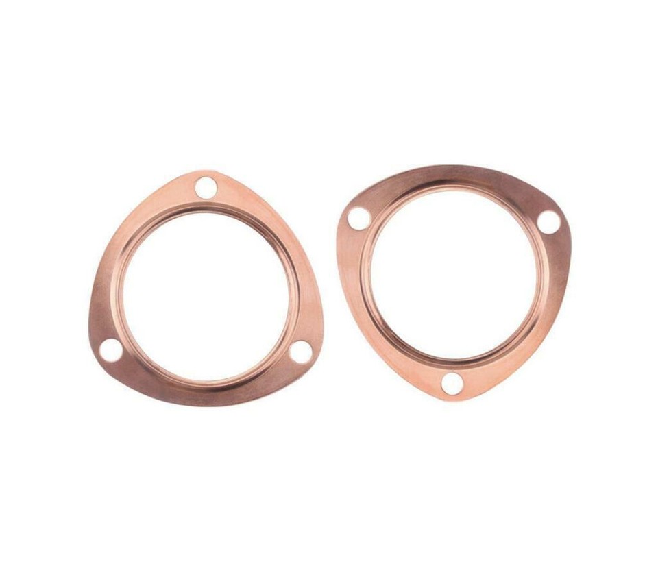 2pcs 3” Copper Header Exhaust Collector Gaskets Flanges Universal 3 ...