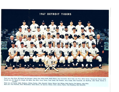 1967 DETROIT TIGERS 8X10 TEAM PHOTO MICHIGAN BASEBALL HOF USA | eBay