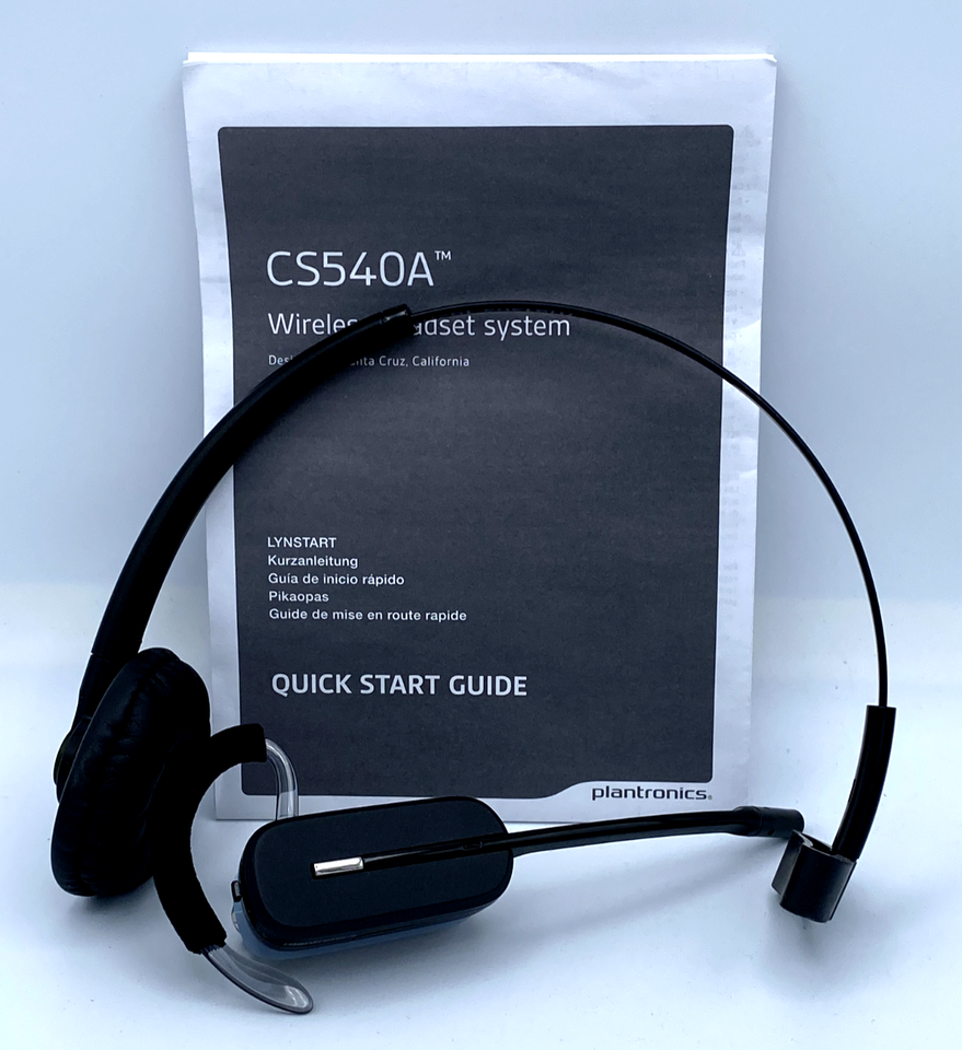 Wireless Headset Plantronics CS540 Monaural Convertible Noise Canceling ...